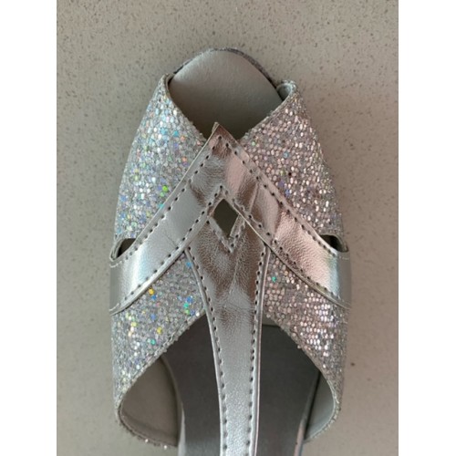 LIZZY SILVER 1.5 LOW HEEL - Kerrie Dee Dance Shoes